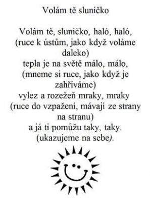 Sluníčkové básničky | MŠ Cibuláček